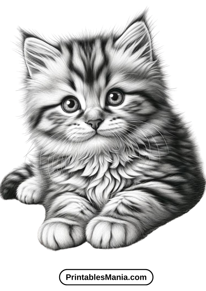 60 Free Kitten Coloring Pages Printable - Printables Mania
