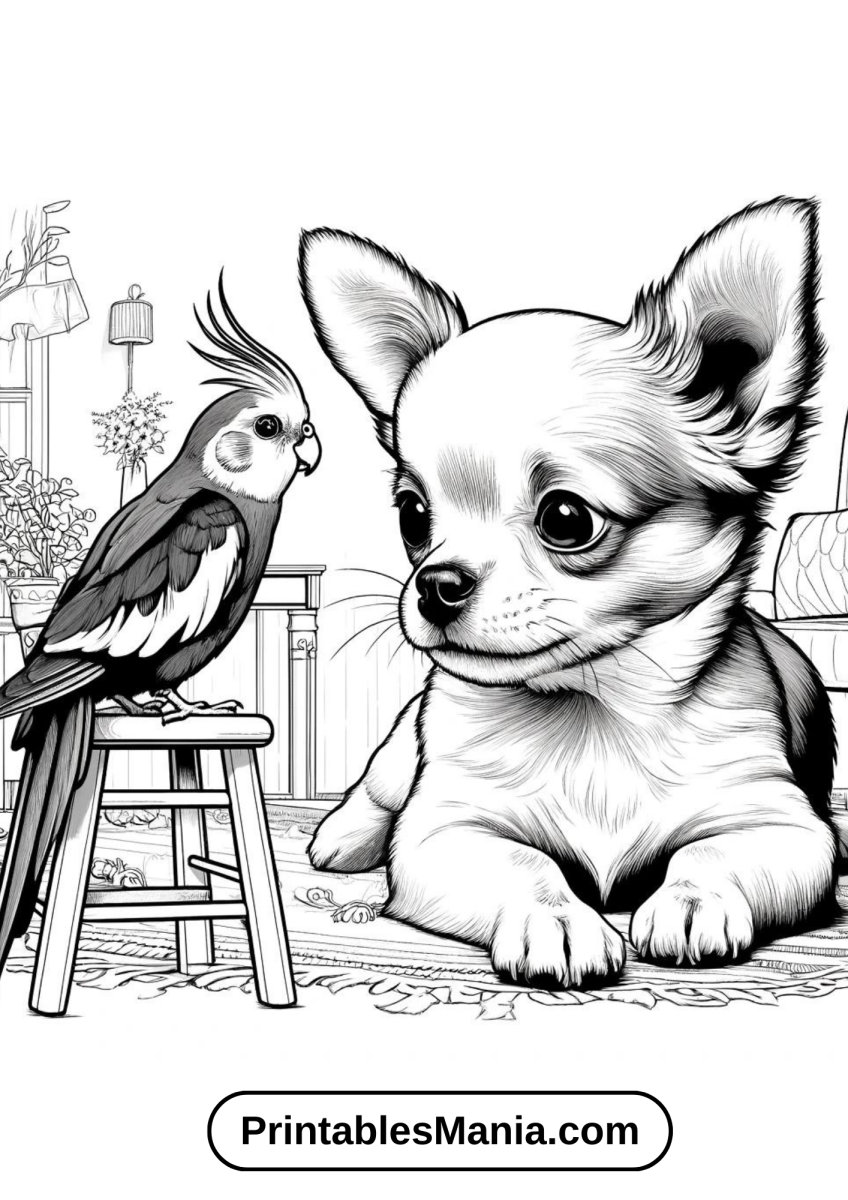 Puppy Coloring Pages Printable PDF - Printables Mania