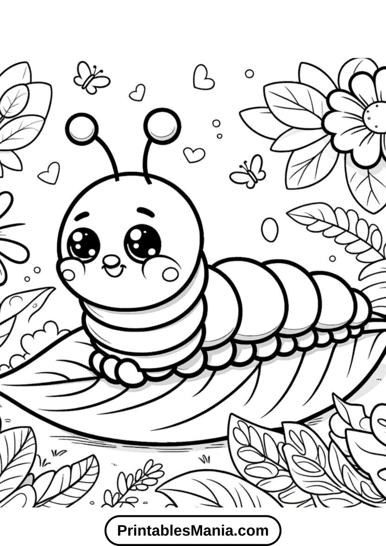 Cute Animal Coloring Pages PDF - Printables Mania