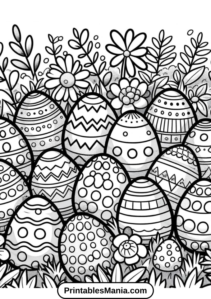 Cute Easter Bunny Coloring Page Printable - Printables Mania