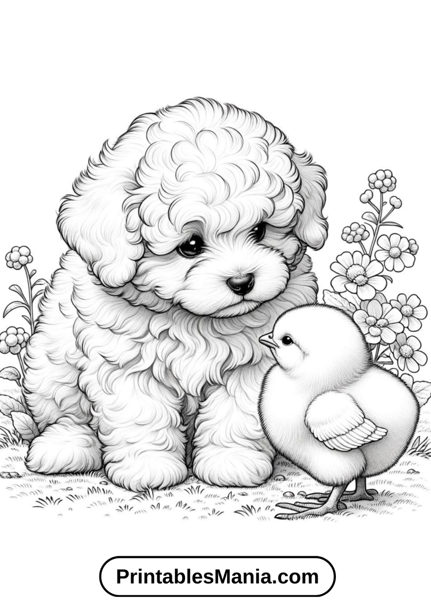 Puppy Coloring Pages Printable PDF - Printables Mania