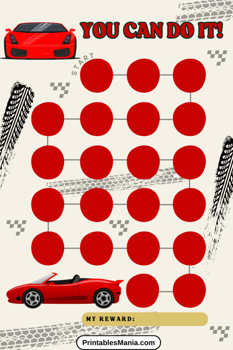 Reward Chart Printable PDF - Printables Mania