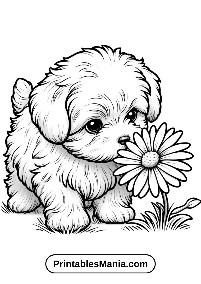 Puppy Coloring Pages Printable Pdf Printables Mania