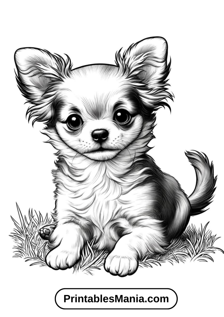Puppy Coloring Pages Printable PDF - Printables Mania