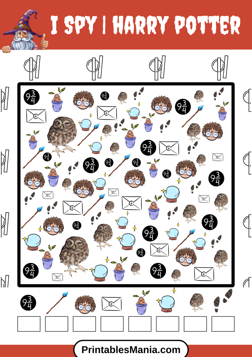 Harry Potter I Spy Game: Free Printable PDF - Printables Mania