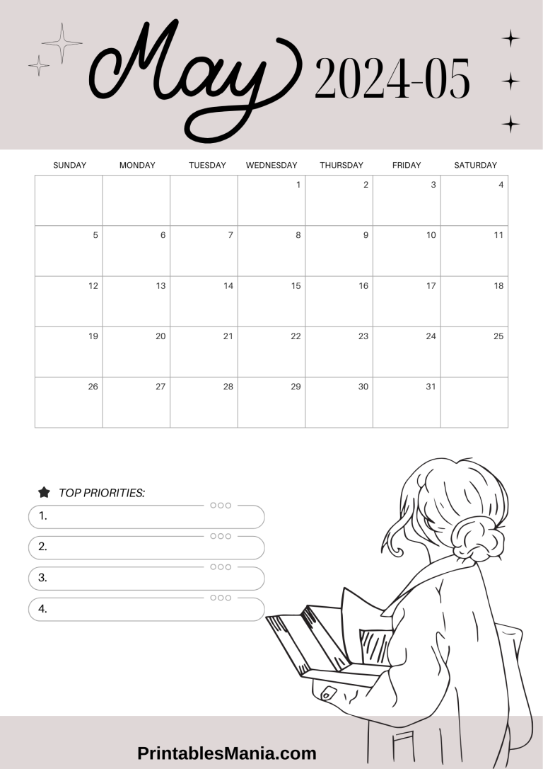 82 Free Printable May 2025 Calendars: Instant PDF Download - Printables ...