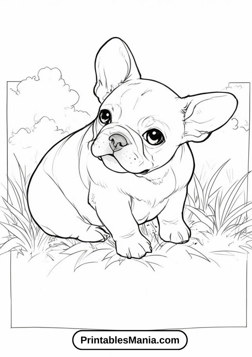 Puppy Coloring Pages Printable PDF - Printables Mania