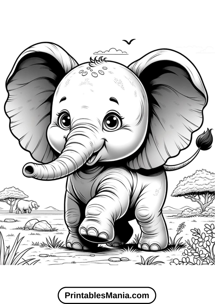 Cute Animal Coloring Pages PDF - Printables Mania