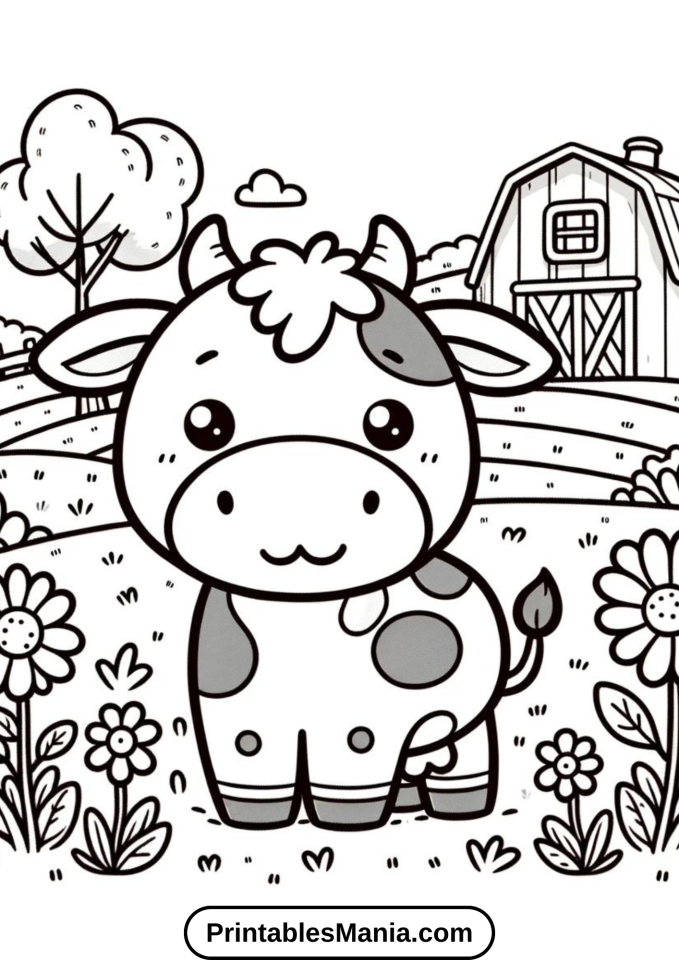 Cute Animal Coloring Pages PDF - Printables Mania