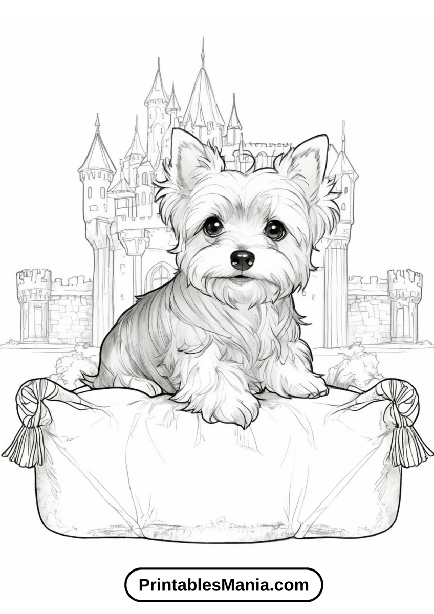 Puppy Coloring Pages Printable PDF - Printables Mania