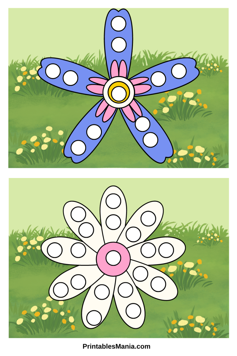 Do A Dot Flower Printables - Printables Mania