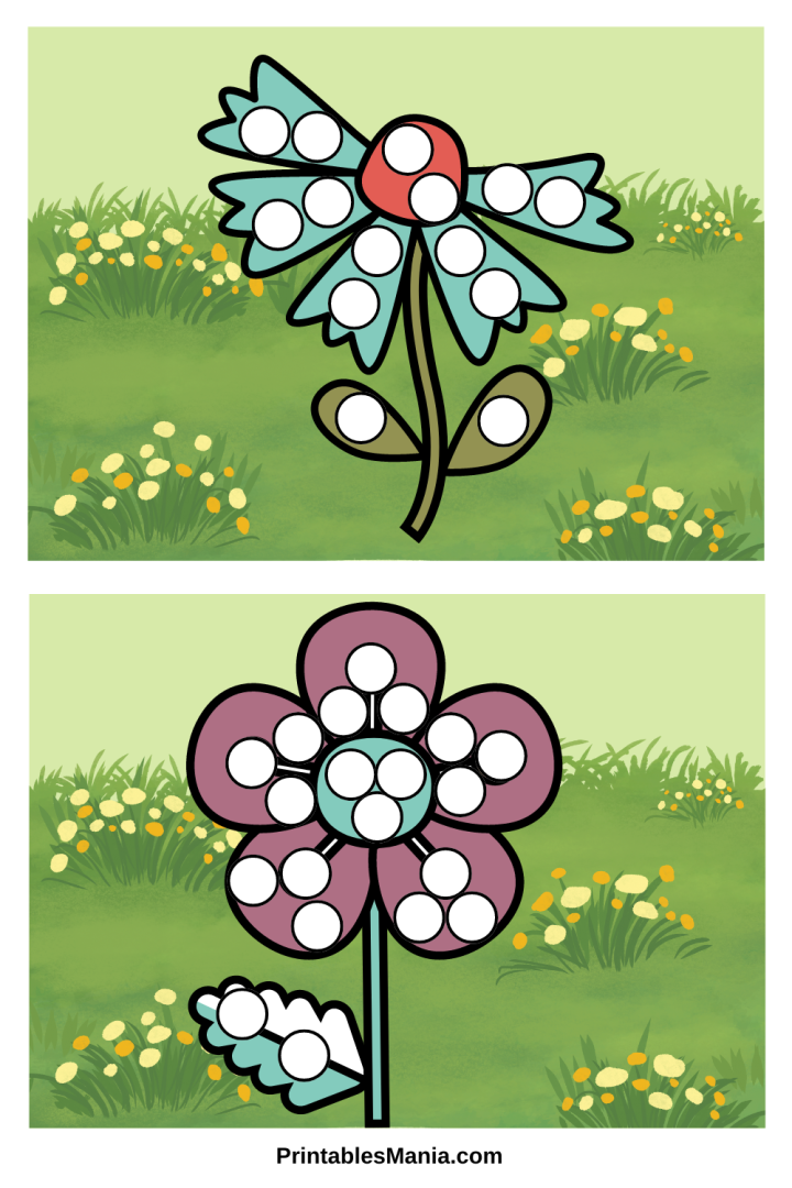 Do A Dot Flower Printables - Printables Mania