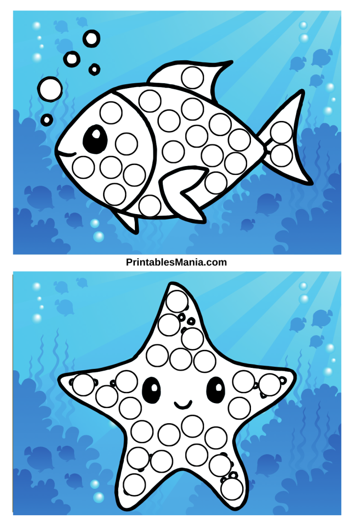 Do A Dot Sea Animal Printables - Printables Mania