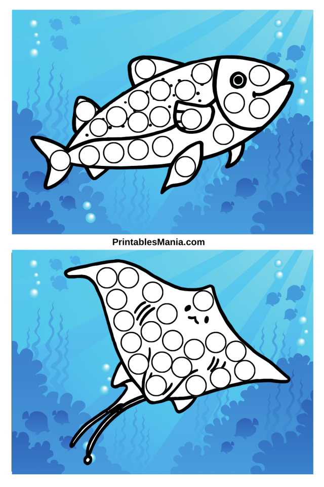 Do A Dot Sea Animal Printables - Printables Mania