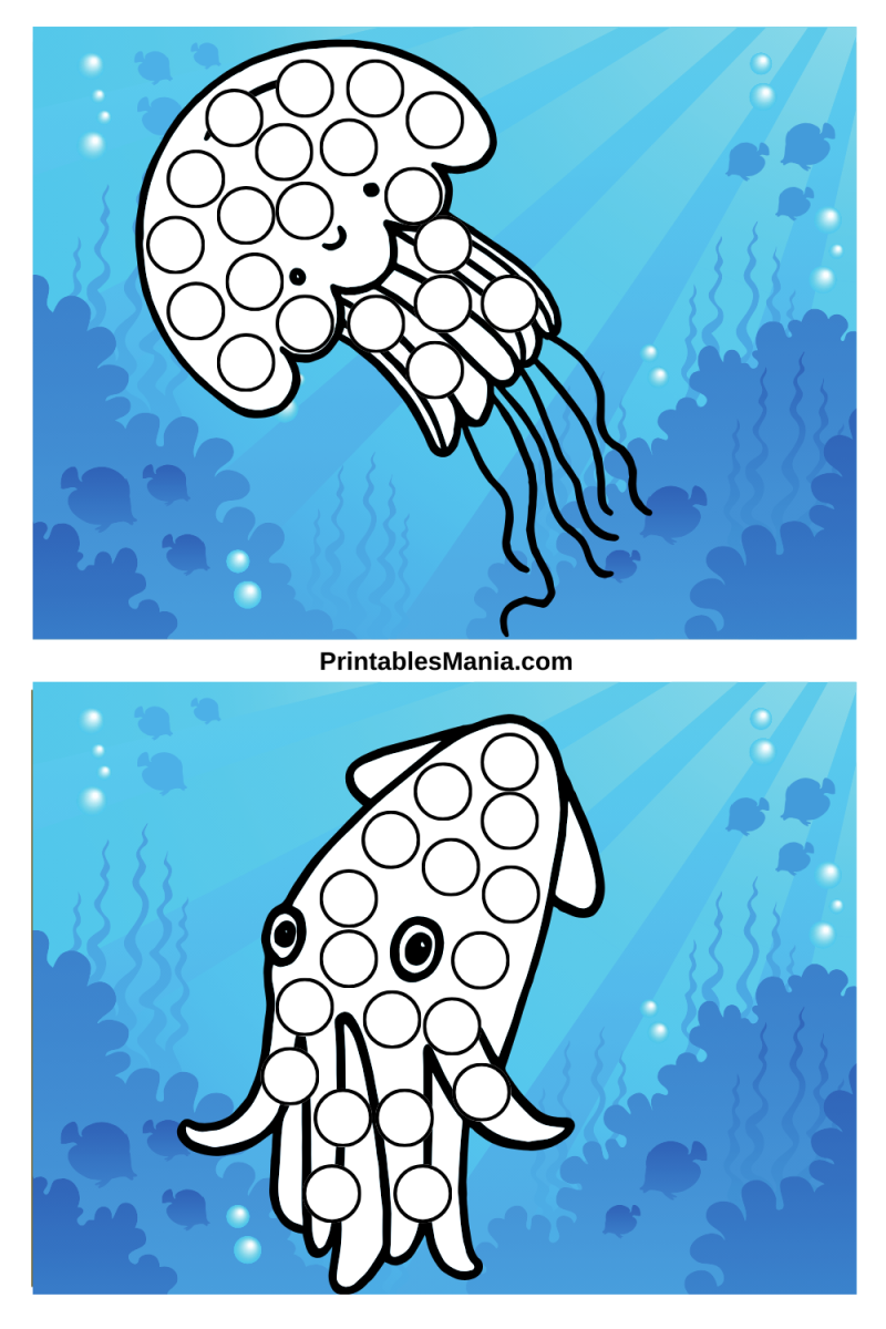 Do A Dot Sea Animal Printables - Printables Mania