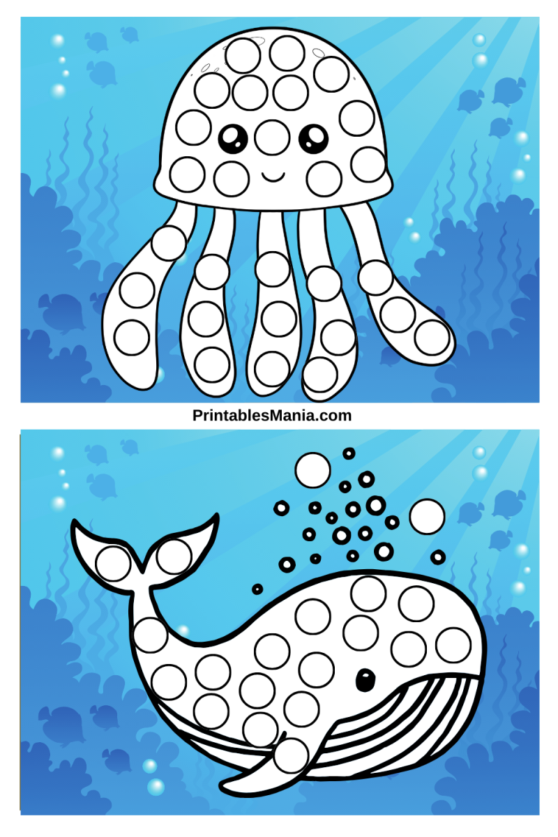 Do A Dot Sea Animal Printables - Printables Mania