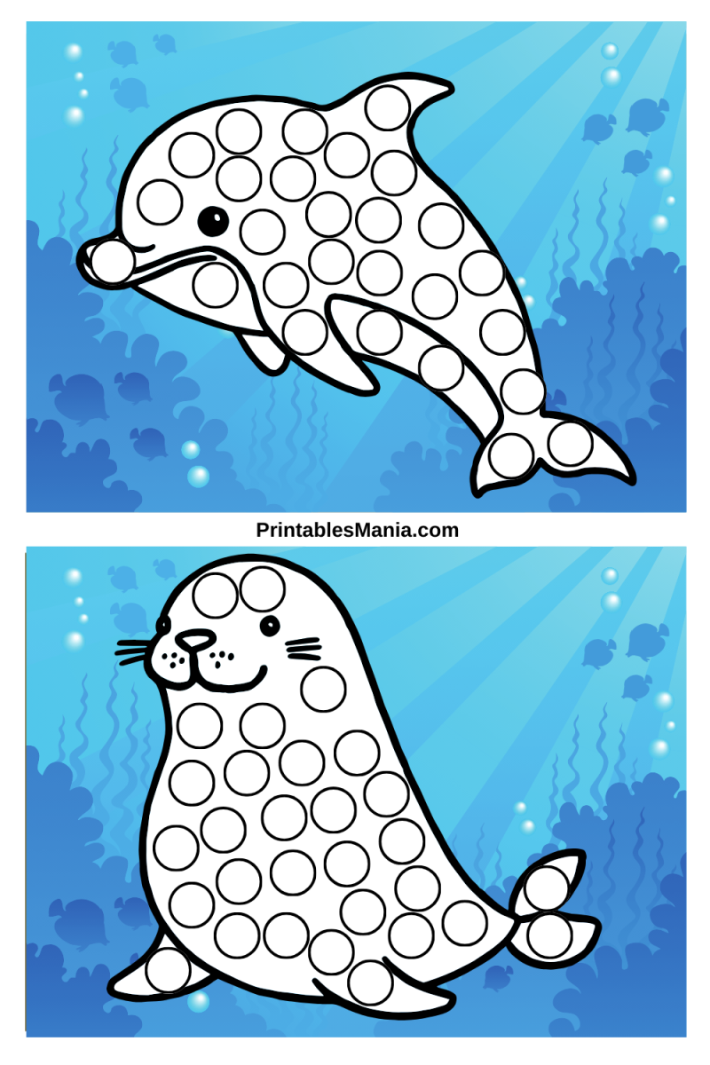 Do A Dot Sea Animal Printables - Printables Mania