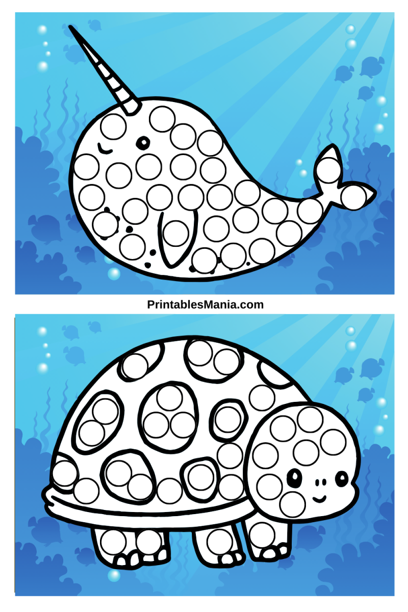 Do A Dot Sea Animal Printables - Printables Mania