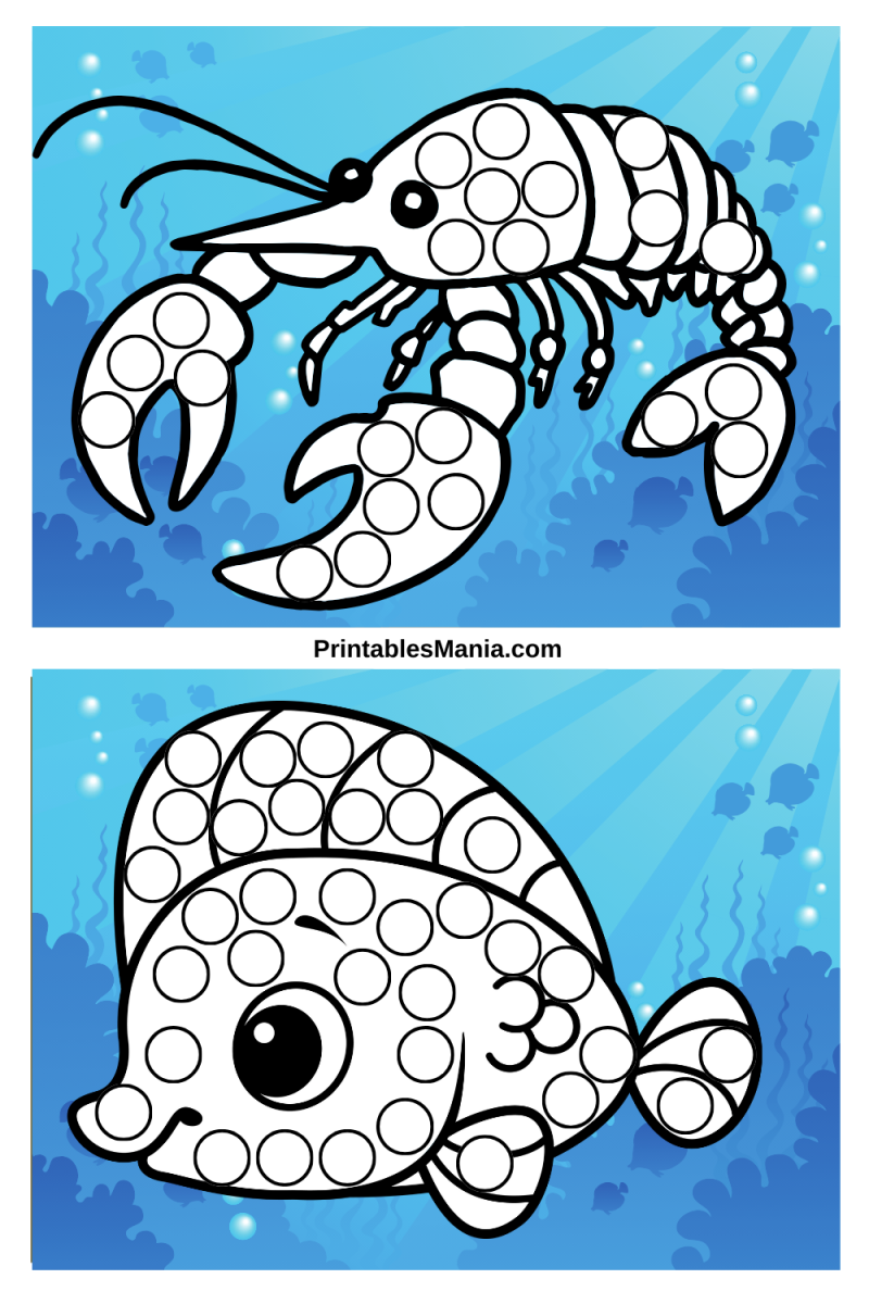 Do A Dot Sea Animal Printables - Printables Mania