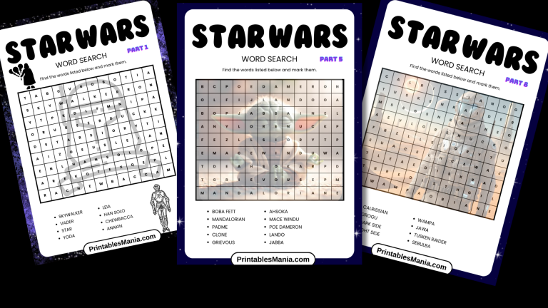 Star Wars Word Search Free Printable - Printables Mania