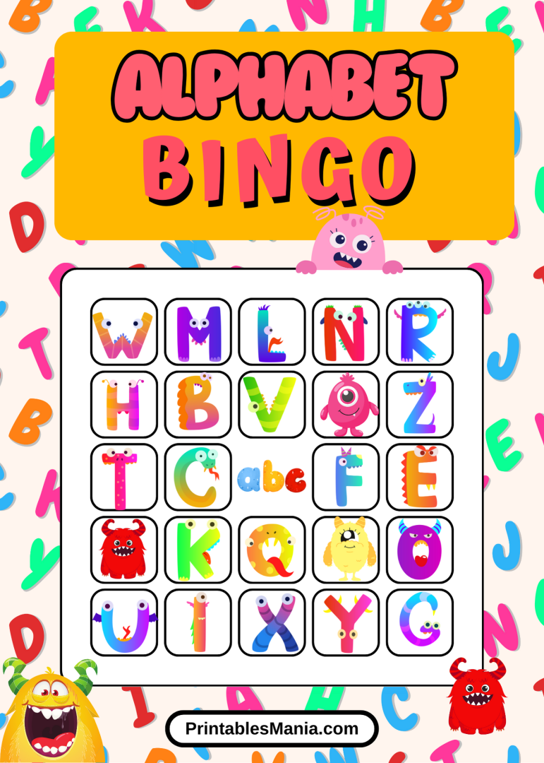 Alphabet Bingo Printable - Printables Mania