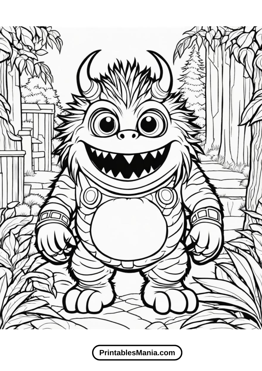 My Pet Monster Coloring Pages - Printables Mania