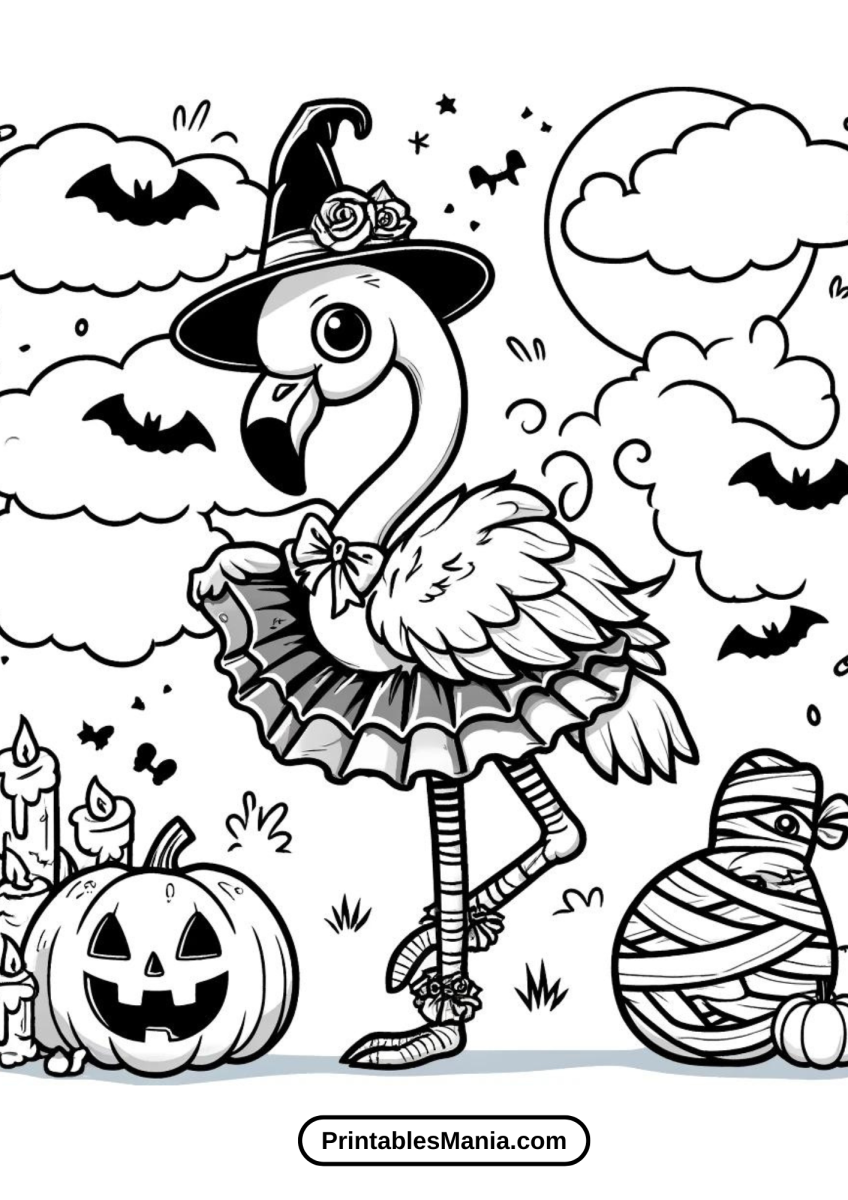 Flamingo Printable Coloring Pages - Printables Mania