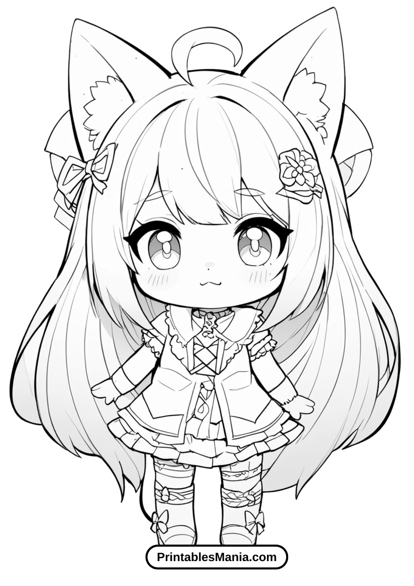 Gacha Life Coloring Pages Printable - Printables Mania