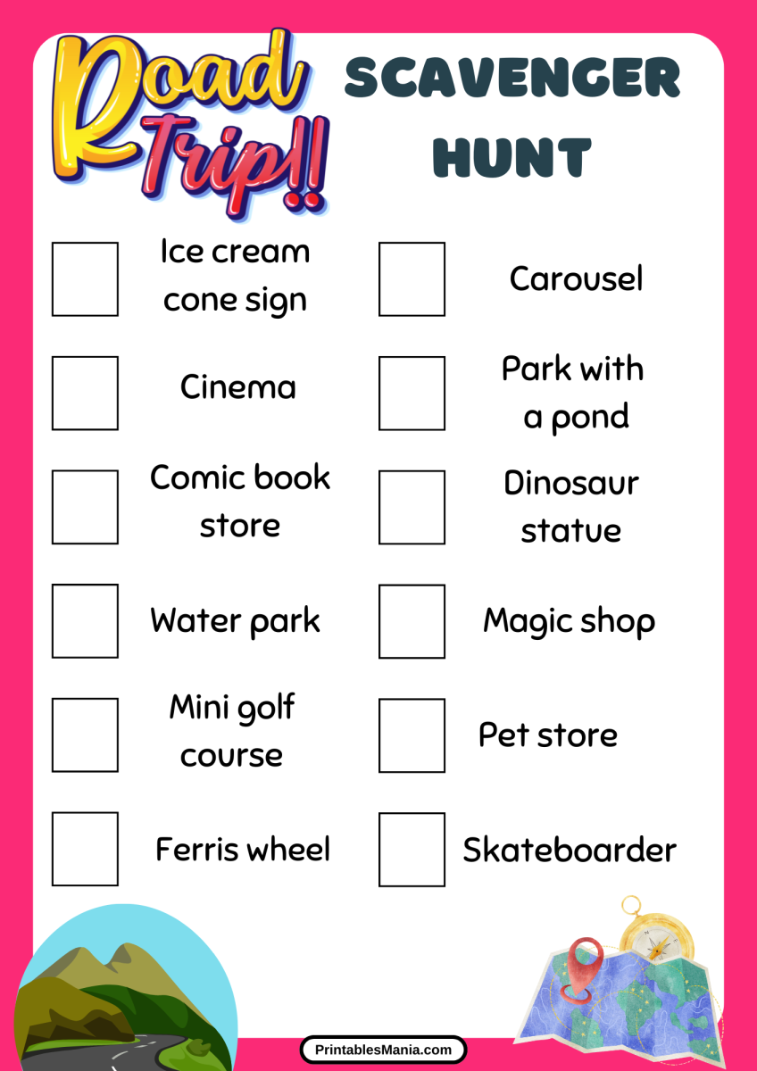 Road Trip Scavenger Hunt Printable - Printables Mania