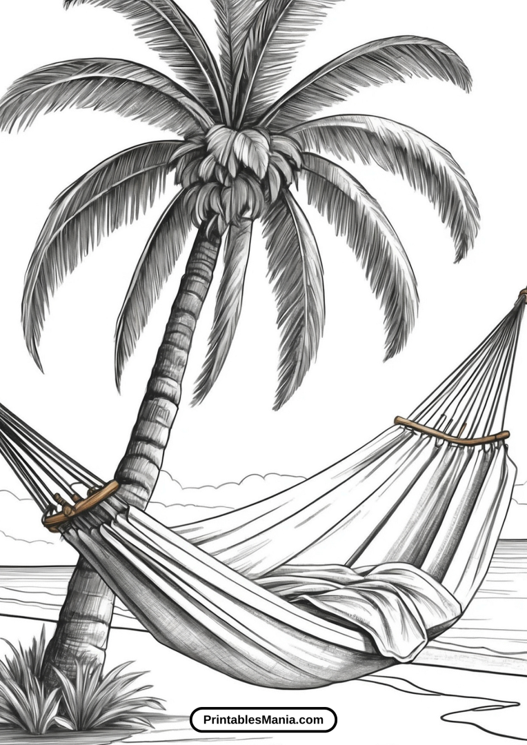 Palm Tree Coloring Page - Printables Mania