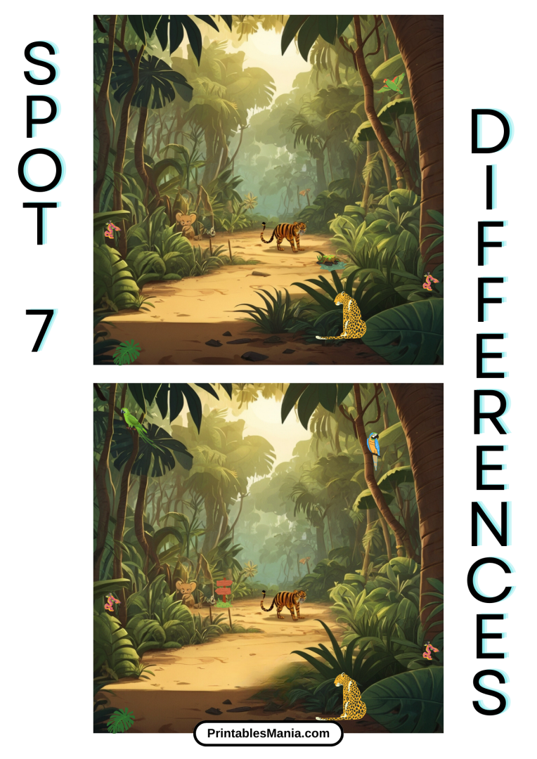 Spot The Difference Printable - Printables Mania