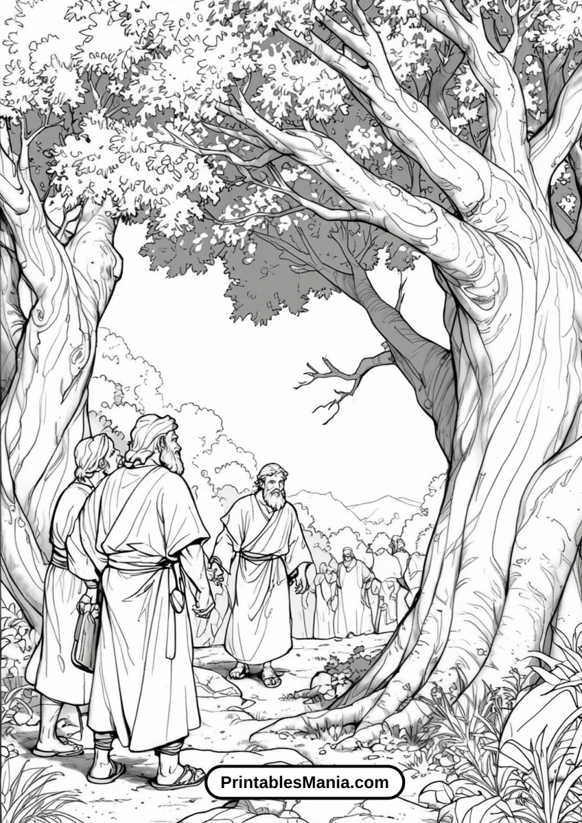 Zacchaeus Coloring Page - Printables Mania