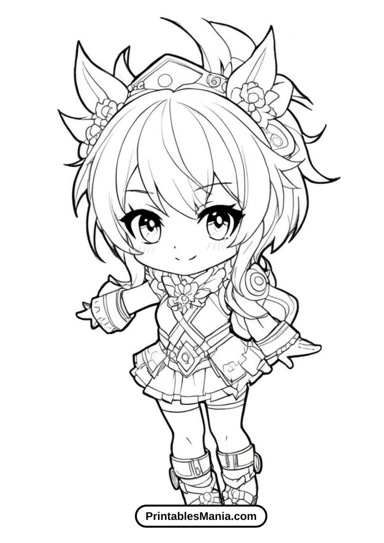 Gacha Life Coloring Pages Printable - Printables Mania