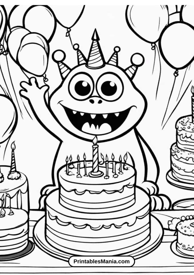 My Pet Monster Coloring Pages - Printables Mania
