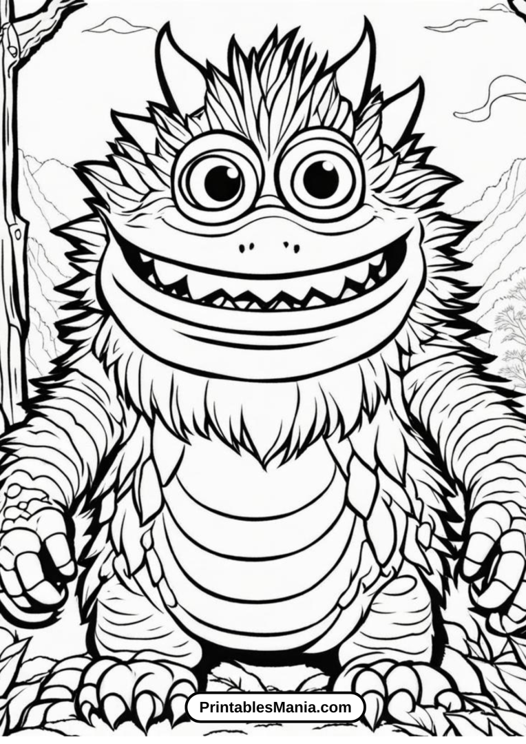My Pet Monster Coloring Pages - Printables Mania