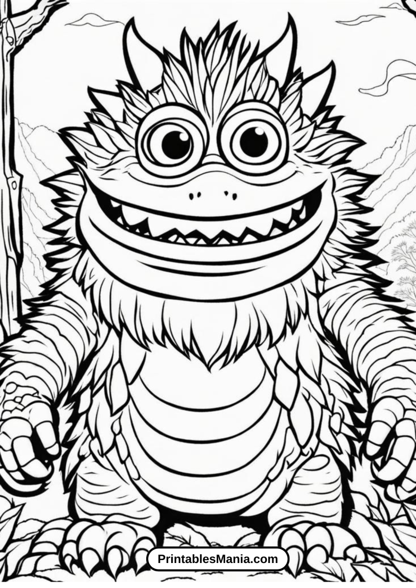 My Pet Monster Coloring Pages - Printables Mania