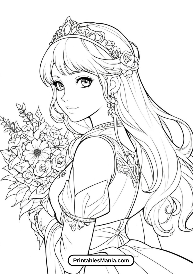 Princess Coloring Pages Printable - Printables Mania