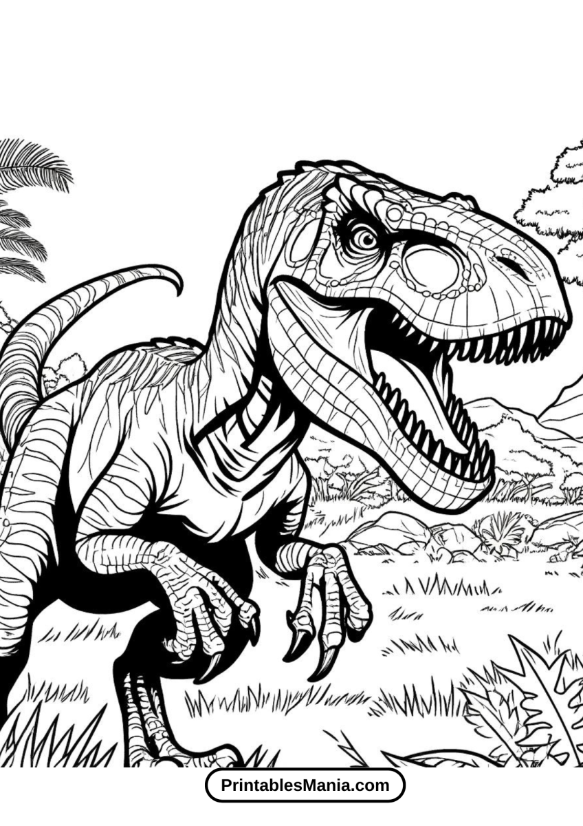 Jurassic World Coloring Pages Printable - Printables Mania