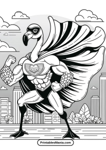 Flamingo Printable Coloring Pages - Printables Mania