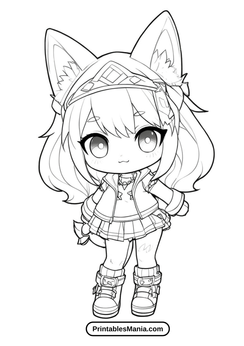 Gacha Life Coloring Pages Printable - Printables Mania