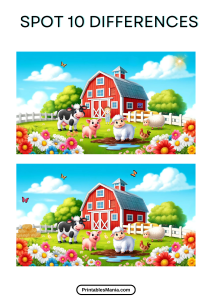 Spot The Difference Printable - Printables Mania