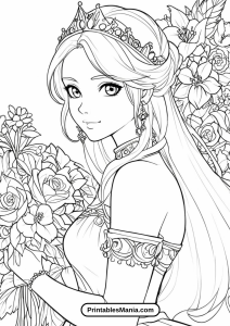 Princess Coloring Pages Printable - Printables Mania