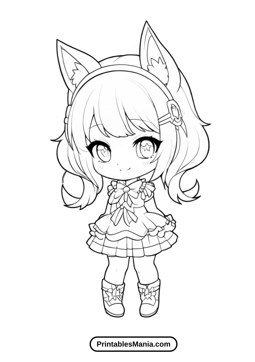 Gacha Life Coloring Pages Printable - Printables Mania