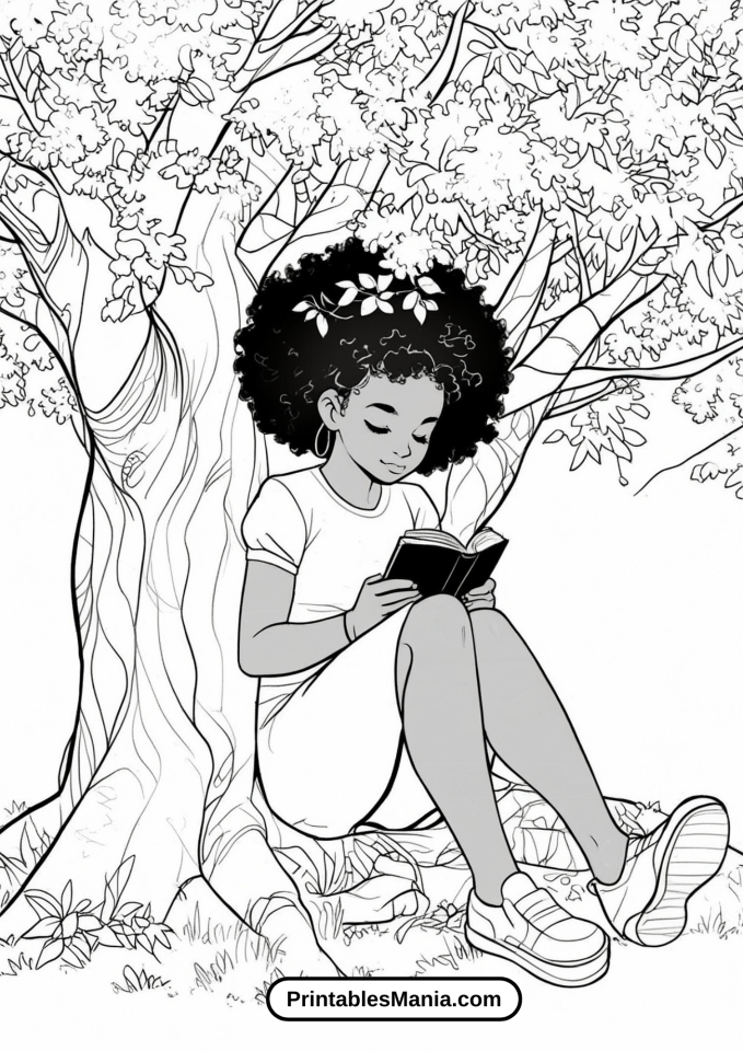 Black Girl Coloring Pages Printable - Printables Mania
