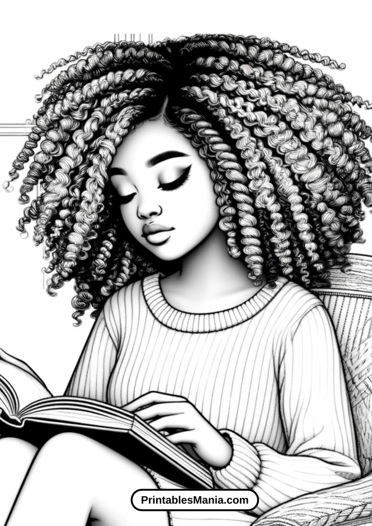 Black Girl Coloring Pages Printable - Printables Mania
