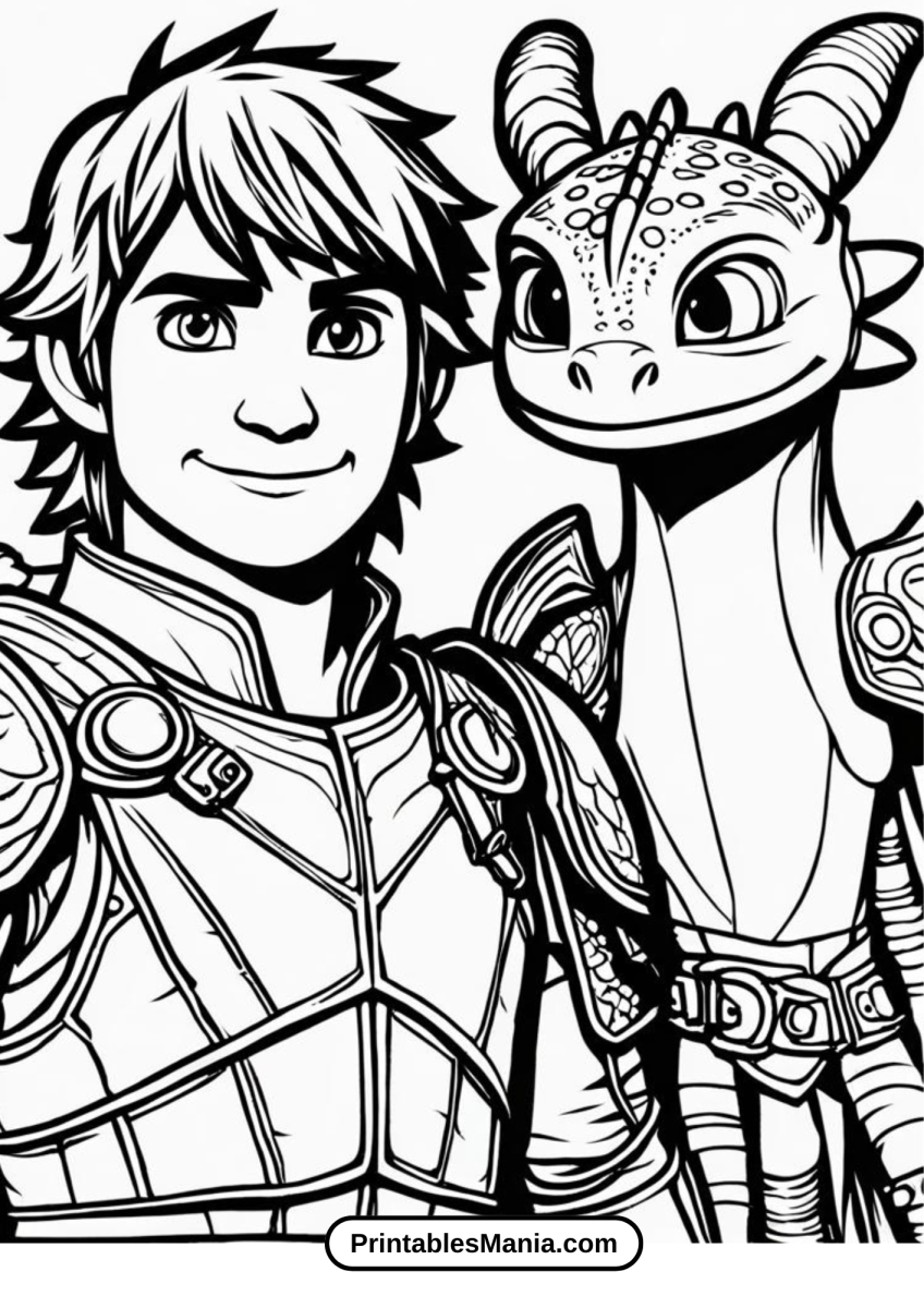 How to Train Your Dragon Coloring Pages Printable - Printables Mania