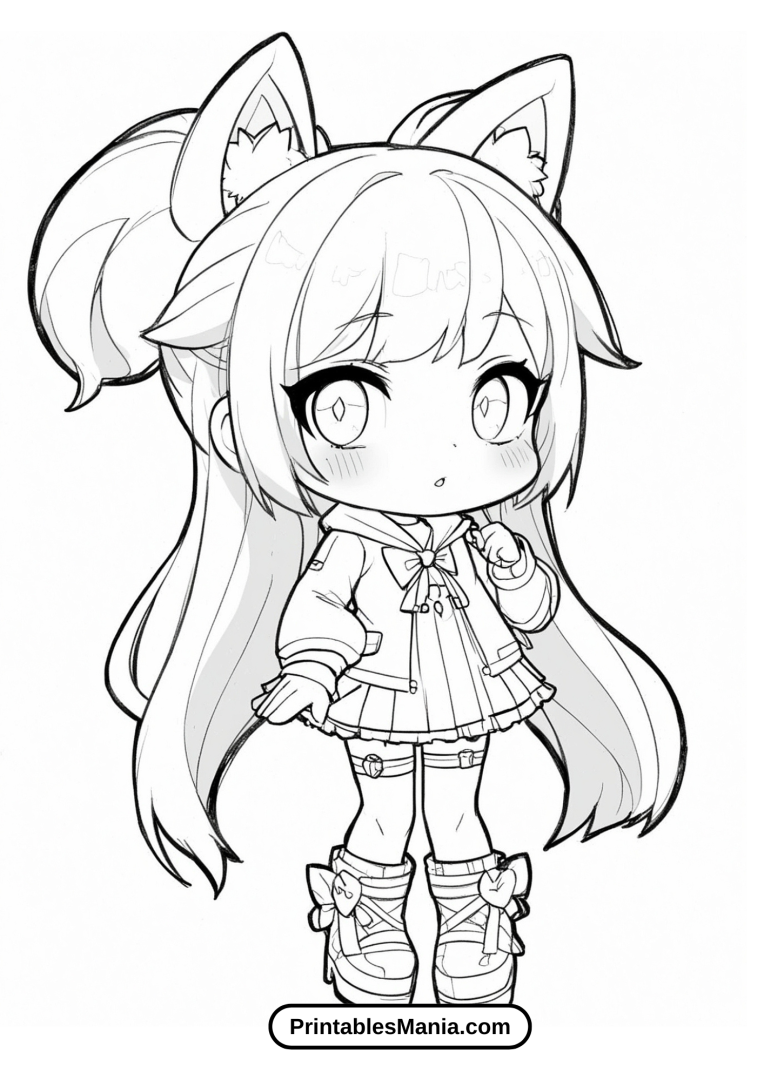 Gacha Life Coloring Pages Printable - Printables Mania