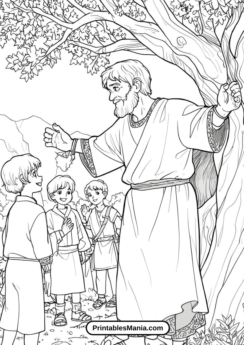 Zacchaeus Coloring Page - Printables Mania