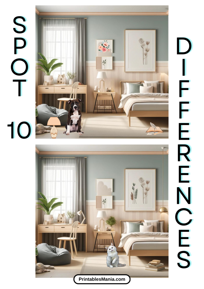 Spot The Difference Printable - Printables Mania