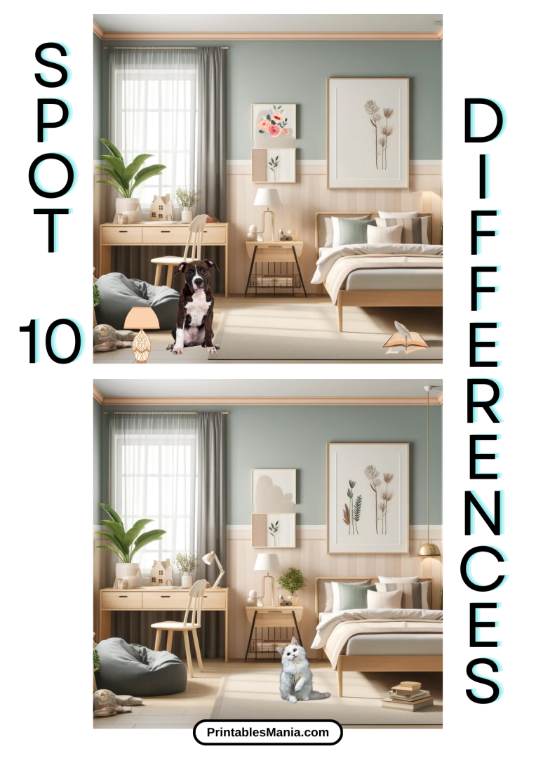 Spot The Difference Printable - Printables Mania